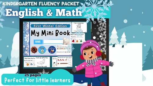 December Seasonal Winter Math and Literacy Printables mini-book Packet ...