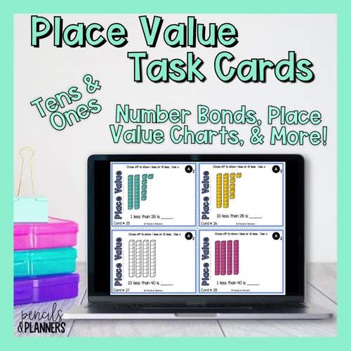 Decomposing Numbers - Place Value Task Cards by Pencils and Planners