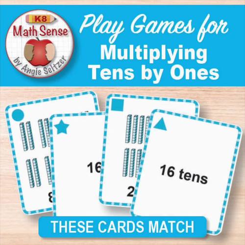 Multiplying Tens by Ones: Math Sense Card Games & Place Value ...