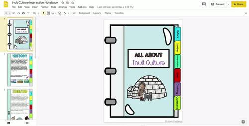 Inuit Culture Nonfiction Digital Interactive Notebook | TPT