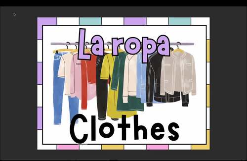 Clothes la ropa bilingual FLASHCARDS SPANISH and ENGLISH by Yamilex ...