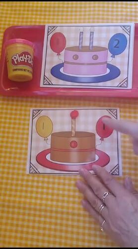 Numbers 1 to 10 Play dough Workstation with Birthday cakes | TPT