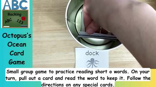 Short o vowel (cvc) Small Group Phonics Card Game: words and phrases