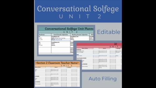 Conversational Solfege Unit 2 Editable Planner by Together We Make Music