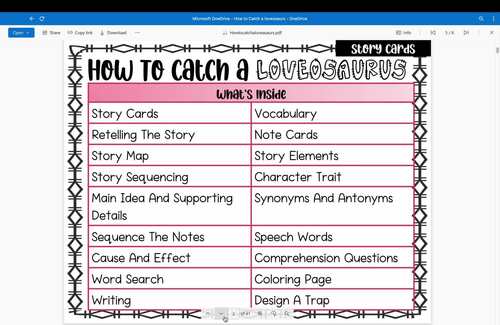 How to Catch a Loveosaurs Book Companion by Speech Glam | TPT