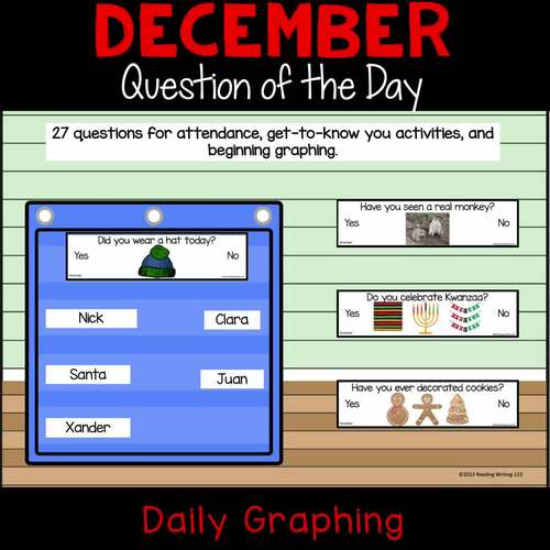 December Question of the Day - 27 Graphing Questions for PreK and ...