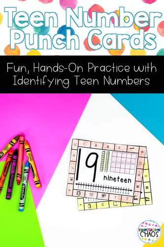 Teen Number Punch Cards Place Value Number Sense Activities 11 - 20
