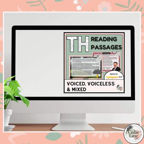 TH Reading Passages: Voiced, Voiceless & Mixed | Boom Cards & PDF