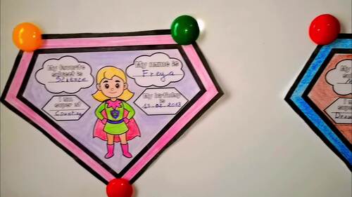 Back to School Craft - Superhero Craft - Getting to Know You - All About me