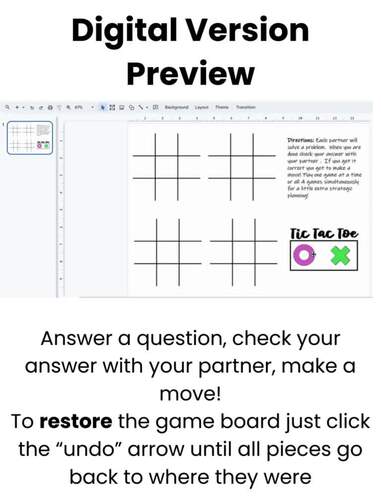 Algebra 2 Review Game Tic Tac Toe (Digital and Printable Resource ...