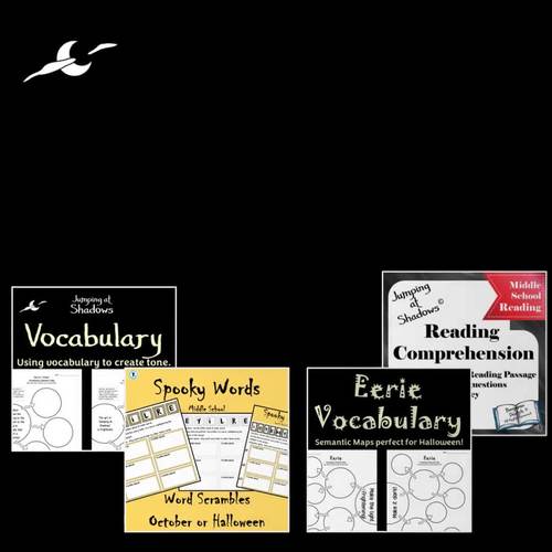 Spooky Bundle Middle School Reading and Vocabulary by Time Trusted Teaching