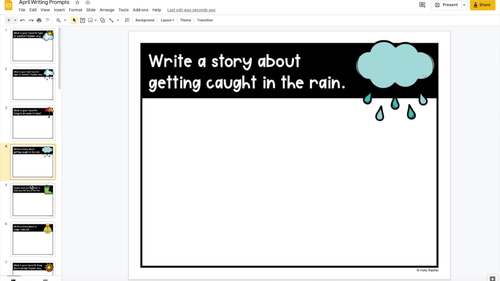 April Writing Prompts 2nd Grade Printable and Digital by Holly Rachel