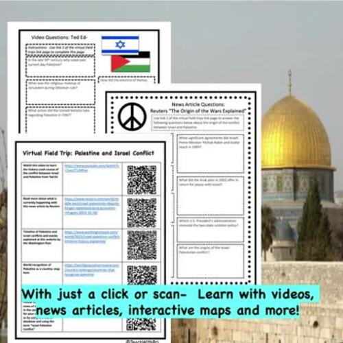 Israel and Palestine Conflict War Virtual Field Trip for Middle and ...