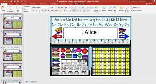 Student Desk Name Plates / Tags - Editable Powerpoint & Google Slides