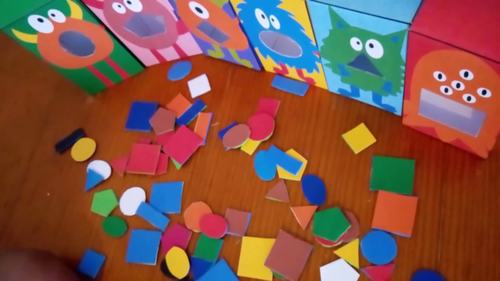 Shapes Game Feed the Monster Sorting Shapes Recognition Shape ...