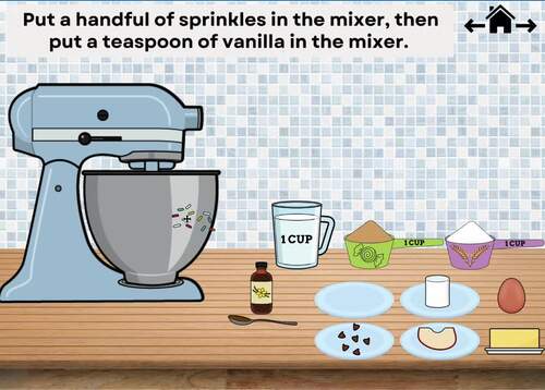 Following Two Step Directions BOOM Cards™ Baking Style - Digital Activity