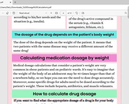 Dosage Calculations Printable | Nursing Math | Pharmacy math worksheets