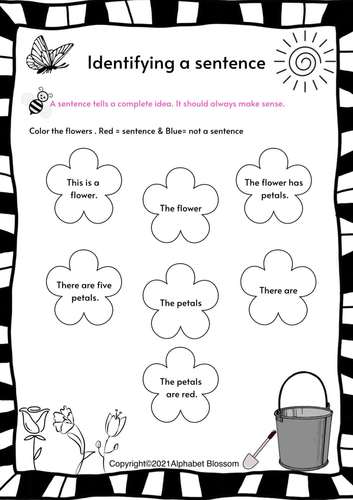 Spring Sentences For Kindergarten