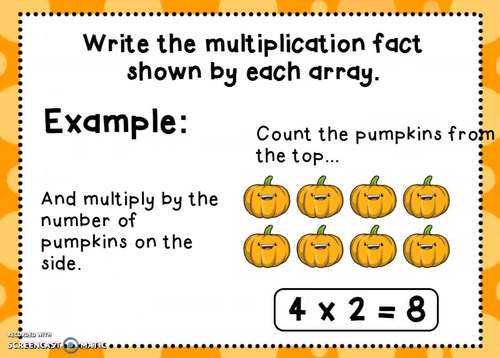 Multiplication Arrays Boom Cards™ Distance Learning Math by Creating 4 ESL