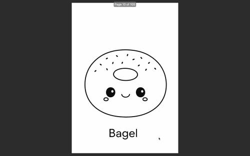100 Coloring Pages Kawaii Breakfast Fast Food Hamburger Breakfast,Fast Food