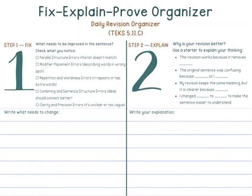 [5th Grade] TEKS 5.11(C) Revision Short-Constructed Response (SCR) by ...