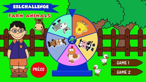 Farm animals - PowerPoint game by ESLChallenge - English Teaching Resources