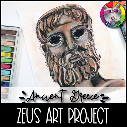 Ancient Greece Art Project, Zeus Art Lesson, Ancient Greece Activity