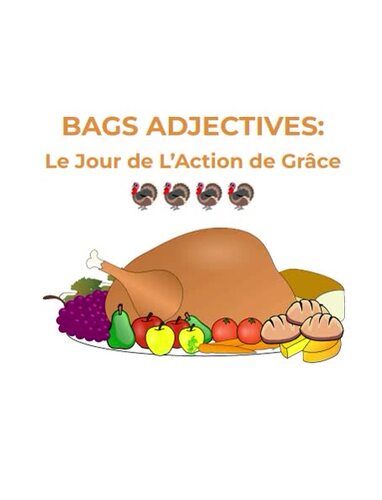 Le jour de l’Action de Grâce - French Thanksgiving Differentiated BAGS ...