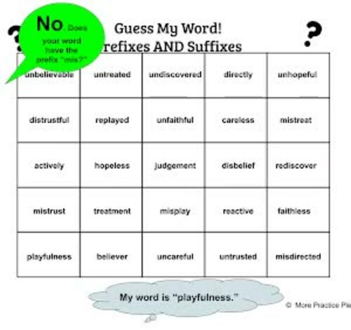 Guess My Word! Strategy Guessing Game BUNDLE for Morphology Centers