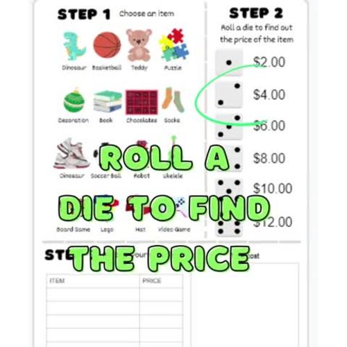 EDITABLE Open-Ended Christmas Shopping Math Activity | TPT