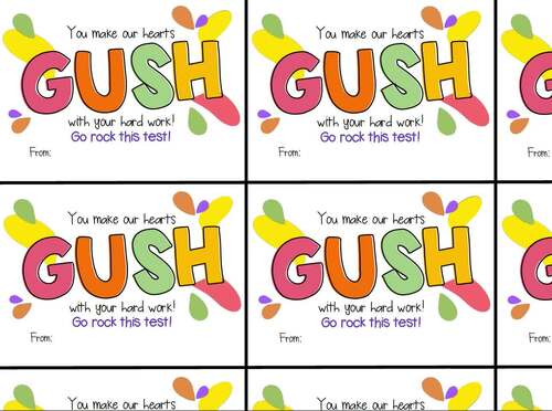 Fruit Gushers Testing Treat Tag- You make my heart gush with your hard ...