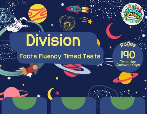 Division Timed Tests - Math Facts Fluency Timed Tests Practice (2-12)