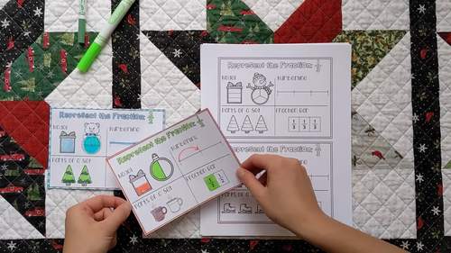 Winter fractions activity - represent fractions with models and number ...