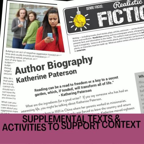 Bridge to Terabithia Novel Study Unit - 200+ Page No-Prep Bundle