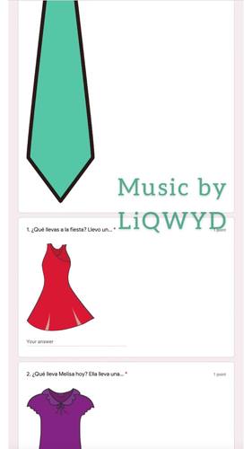 Spanish Clothing La ropa Clothes Vocabulary Printable and Google Forms ...