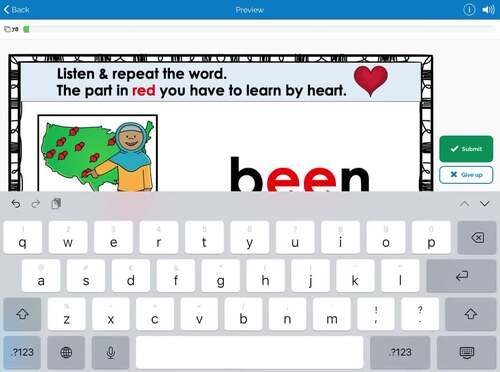 Red Words Heart Words Spelling Boom Cards List 4 | Orton-Gillingham