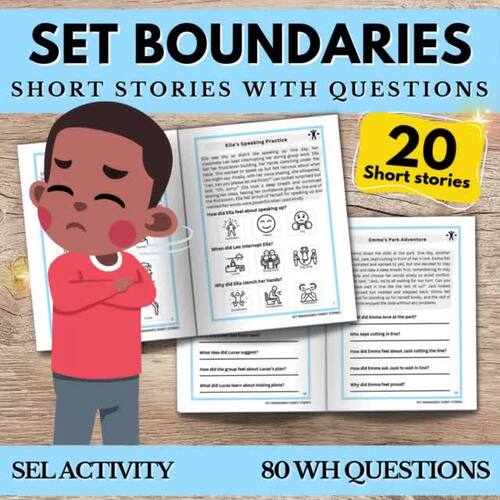 Setting Personal Boundaries 20 Social Scenarios Worksheets for Autism ...