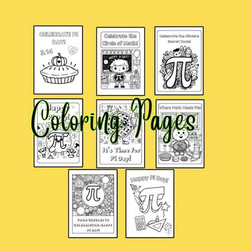 Pi Day Coloring Pages Activities | PI (3.14) Day Activities |Celebrate ...