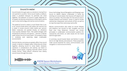 Sound in Water – Reading Passage & Fishbone (Ishikawa) Summary Science ...