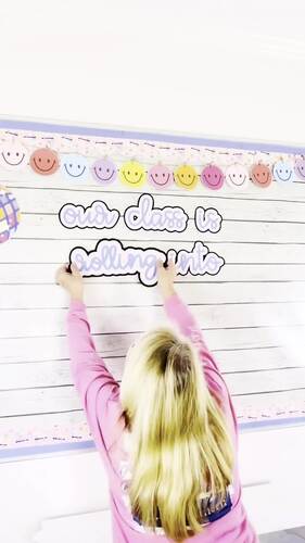 Spring Retro Groovy Bulletin Board Kit and Classroom Door Decor | TPT