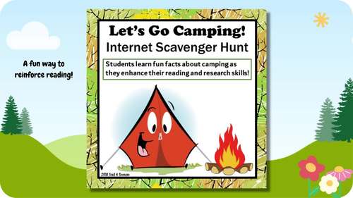 Camping Trivia Internet Scavenger Hunt Webquest Reading Research Worksheets
