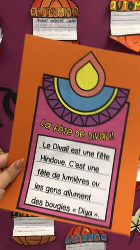 FRENCH Diwali Diya Craftivity/Français Divali Diya (activité d'art ...