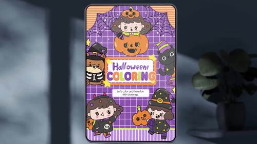 Cute Halloween Coloring Book for Kids |Printable Halloween Activity ...