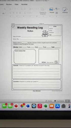 WEEKLY Reading Log - Reading Response - SUMMER READING - Reading ...