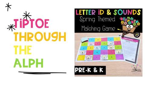 Letter Identification & Sounds Intervention & Center Game - Spring Themed