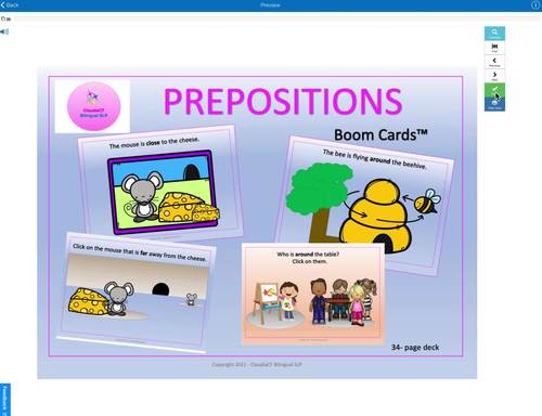 Prepositions - Boom™ Cards by ClaudiaCF Bilingual SLP LLC | TPT