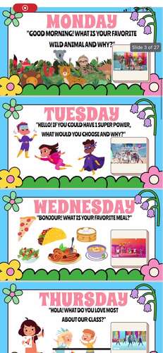 Editable BUNDLE Daily Morning Greetings for August through November!