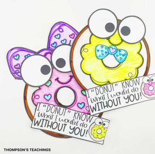 Valentine's Day Craft Donut - Writing Craftivity Valentine's Day ...