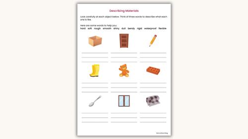 Year 2 Science Uses of Everyday Materials | Printable Science Lesson ...