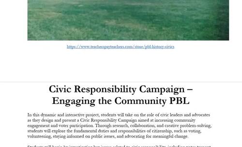 Civic Responsibility Campaign – Engaging the Community Project | TPT